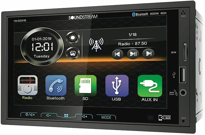 Soundstream VM-622HB 6.2 Inch Touchscreen Mechless Double DIN | Reverb