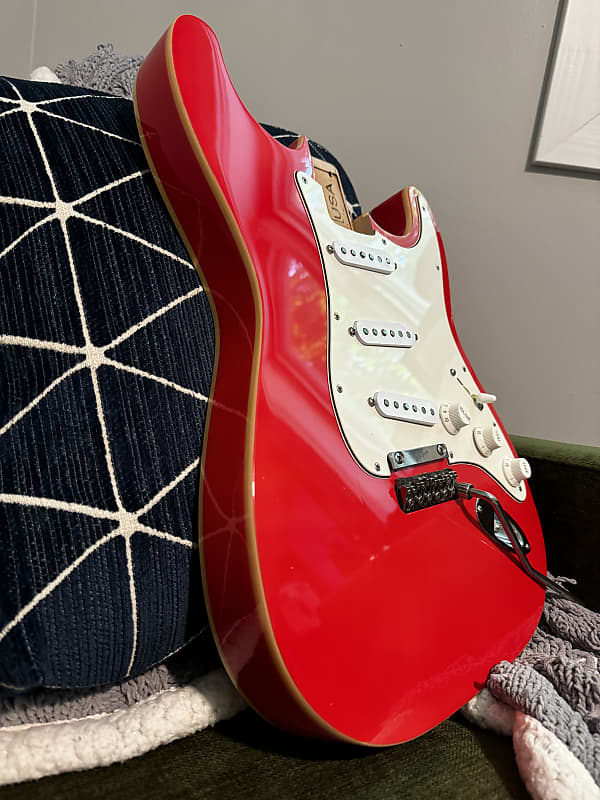 Double Bound Strat body LOADED with Fralin Vintage Hots + | Reverb