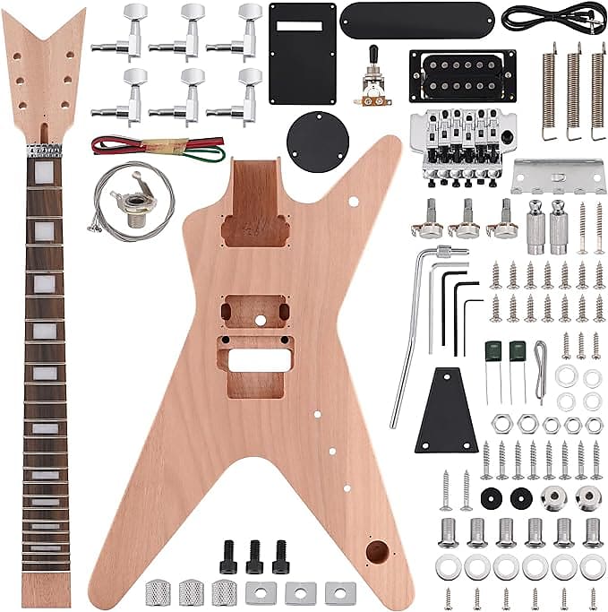 DIY Electric Guitar Kit with Mahogany Body,6 Strings Electric | Reverb