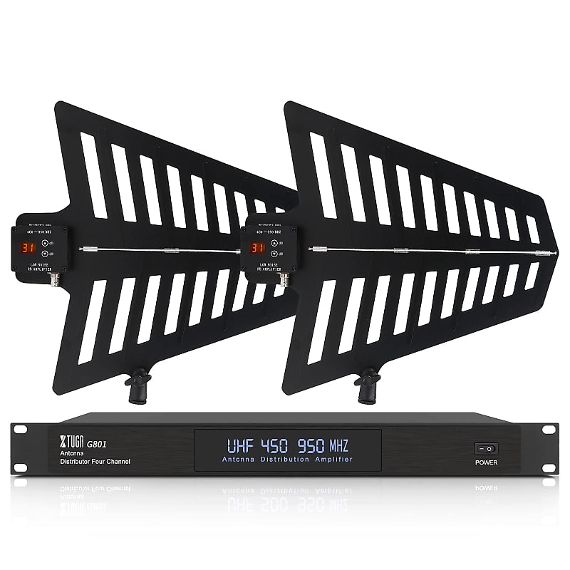 XTUGA GA816 10 Channel UHF Wireless Antenna Distribution | Reverb