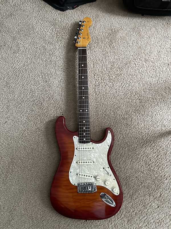 1995 Fender Foto Flame Stratocaster Fuji Gen MIJ Strat 60s RI | Reverb