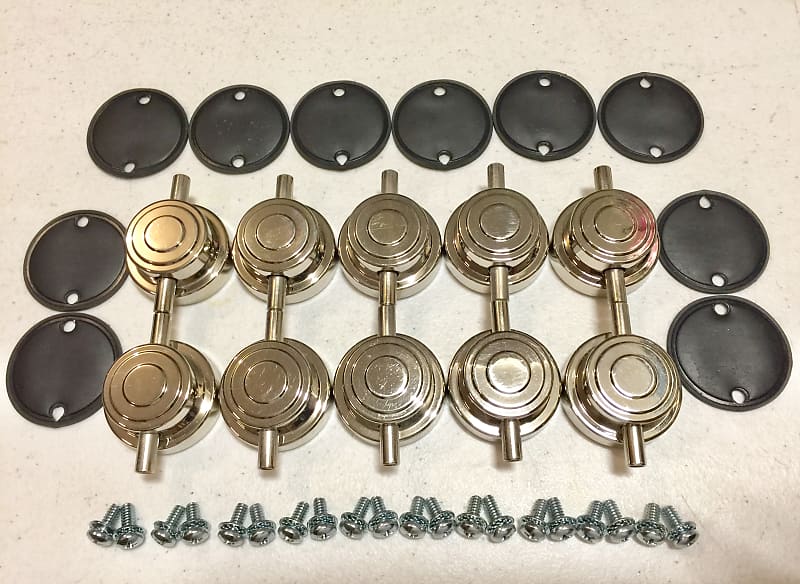 (10) DW Collector’s Series Turret Snare Drum Lugs in Nickel | Reverb