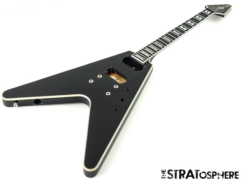 2022 Epiphone Flying V Prophecy BODY & NECK Guitar Black Aged | Reverb