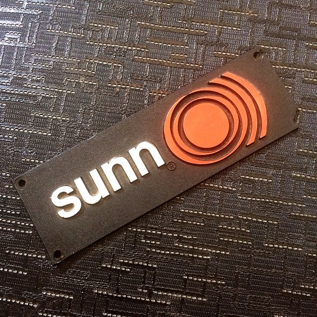 Sunn O)) Logo nameplate emblem Red model T red knob original | Reverb