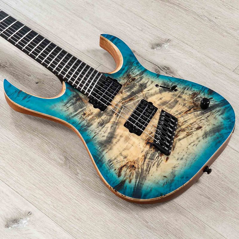 Mayones Duvell Elite VF 7 Multi-Scale 7-String Guitar, Trans | Reverb