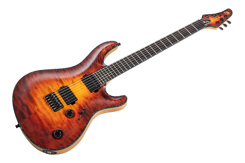 Mayones Regius Core 6 RSi Ryan Siew 3A QM - Lava Burst | Reverb Canada