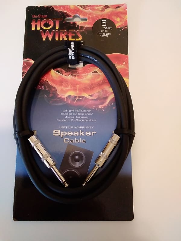 On-Stage Hot Wires 6' Speaker Cable - Free USA Shipping | Reverb