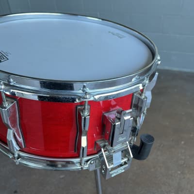 Vintage 60's/70's Pearl 6.5x14" MLX Snare Drum in Sequoia Red | Reverb