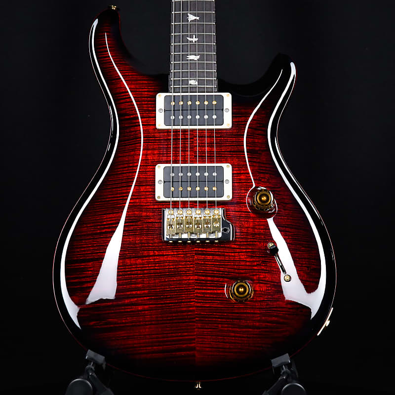 PRS Custom 24 10 Top Fire Smokeburst Pattern Thin 2024 | Reverb