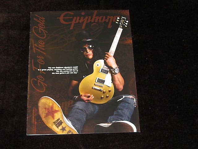 old stock Epiphone promo flyer for "Slash" Signature Les Paul | Reverb