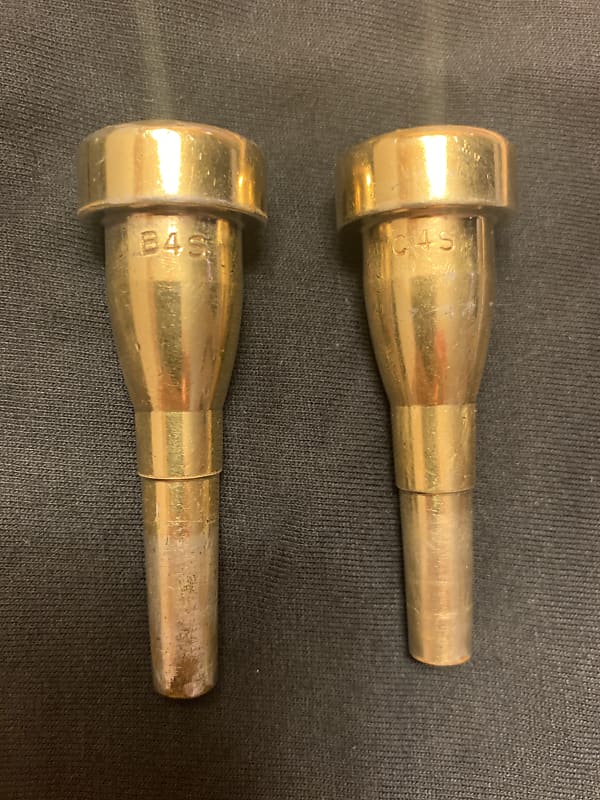 Monette B4S and C4S 2005 Gold Trumpet Mouthpieces | Reverb
