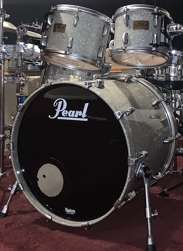 Pearl Masters Custom MMX 2000s Silver Glitter Lacquer | Reverb