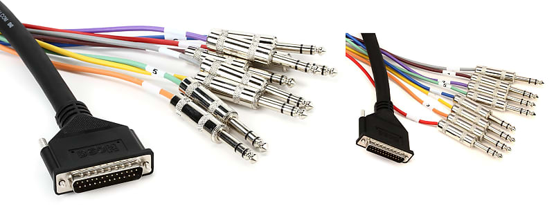 Hosa DTP-803 8-channel DB25 to 1/4 inch TRS Snake - 9.9 foot | Reverb