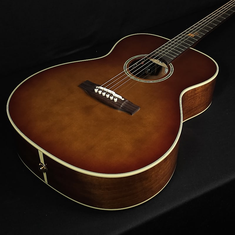 Takamine TF77-PT OM Acoustic Electric Guitar w/Semi-Hard Case | Reverb