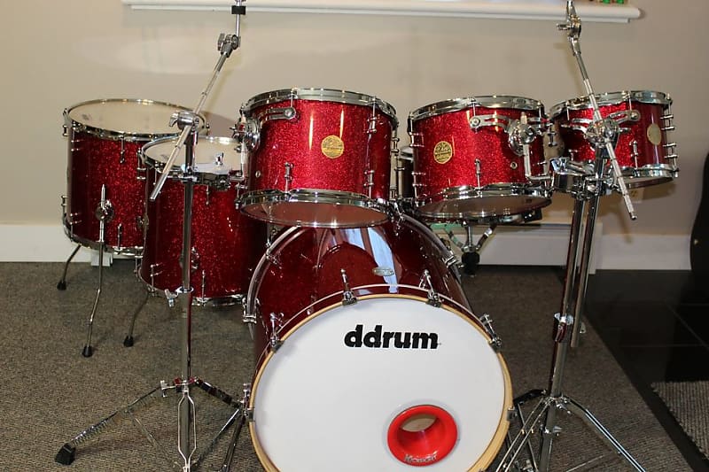 ddrum Dios 7 piece maple red sparkle lacquer | Reverb