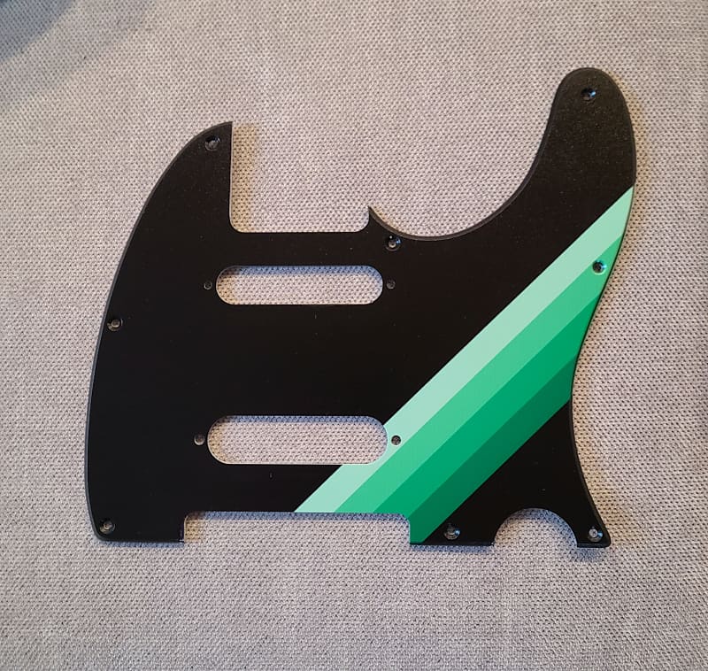 Fender Telecaster Black W/Green Stripes | Reverb