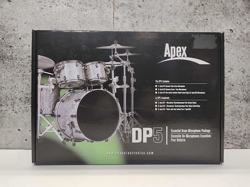 Apex DP5 Basic Drum Microphone Pack 2020's - Black | Reverb