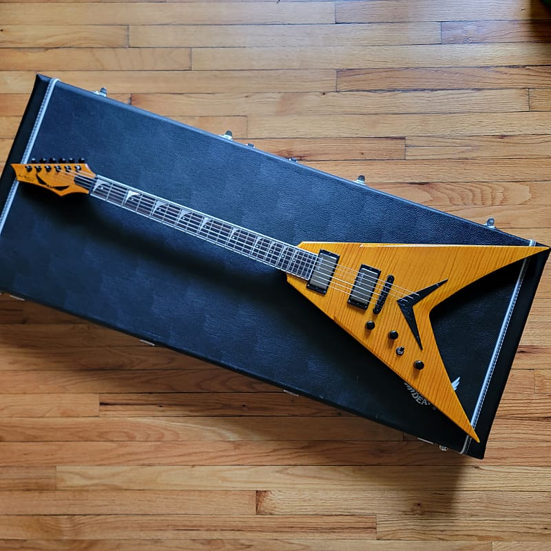 Left Handed Dean Dave Mustaine VMNT Limited Trans Amber One | Reverb