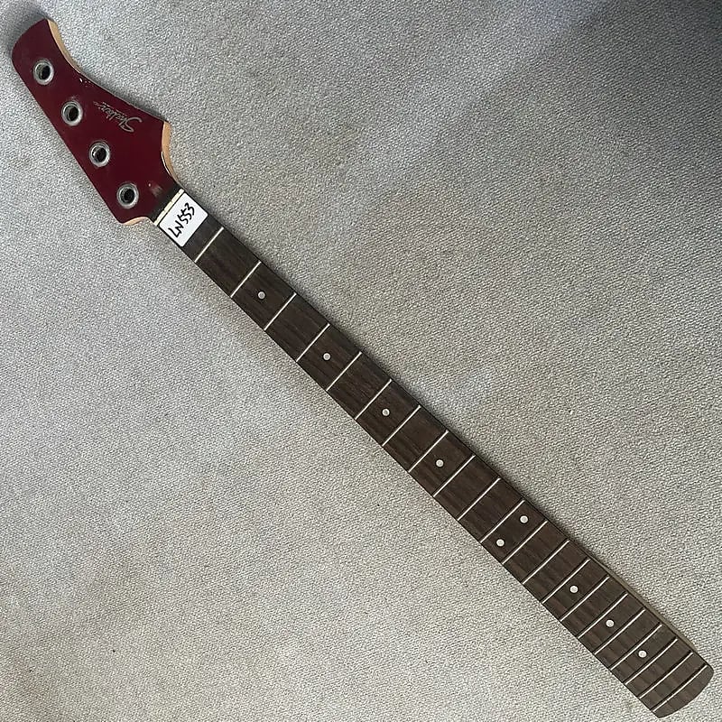 Schecter Red 4 String Maple Wood Bass Neck, Rosewood 21 Frets | Reverb