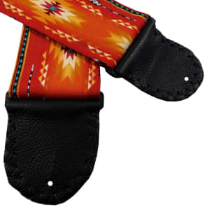 Sunset Native American Design Guitar Strap Artisan Handmade | Reverb