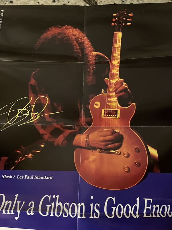Gibson Slash Les Paul Catalog Poster 1993 Custom Standard | Reverb