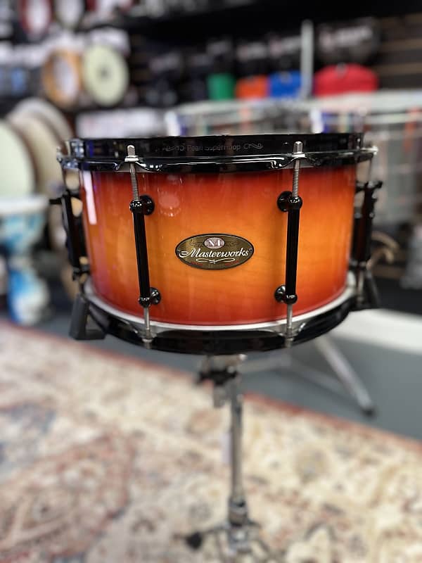 USED PEARL 13 X 7" MASTERWORKS 8 PLY BIRCH SNARE DRUM WITH | Reverb