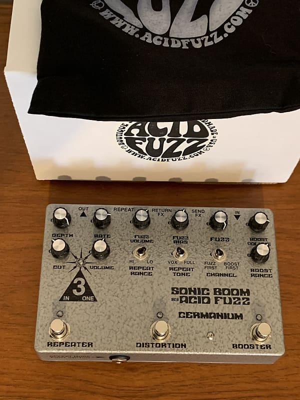 Acid Fuzz Sonic Boom Germanium As New NOS Silver Hammered | Reverb UK