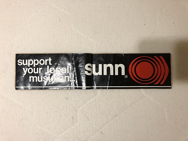 Vintage Sunn Sticker | Reverb
