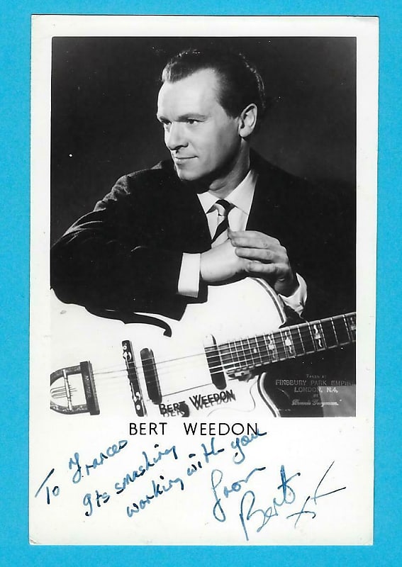 Bert Weedon Autographed 3.5" x 5.5" Photograph "Influential | Reverb