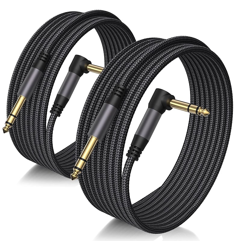 2 Pack Premium TRS Cable 10FT, 1/4 Inch TRS Cable- Noise Free | Reverb