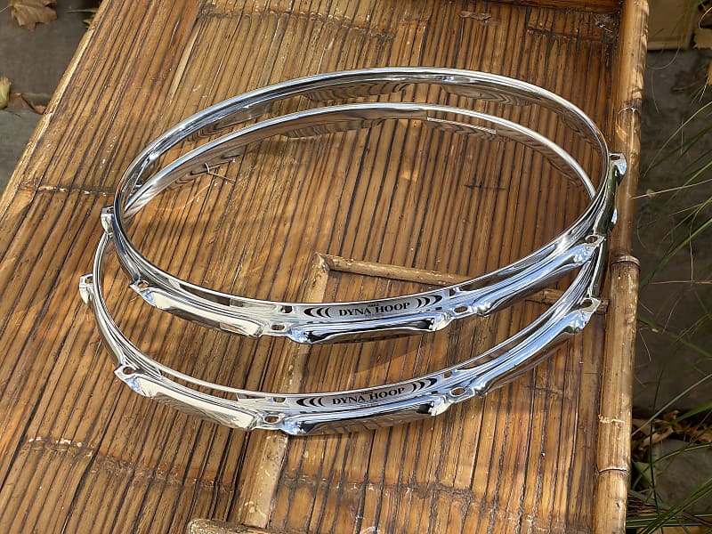 2000's Pair Yamaha 14" 10 Hole Dyna-Hoop Snare Drum Hoops | Reverb