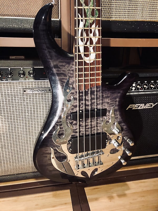 Traben Phoenix 5-String Bass Black Flame Maple Top | Reverb