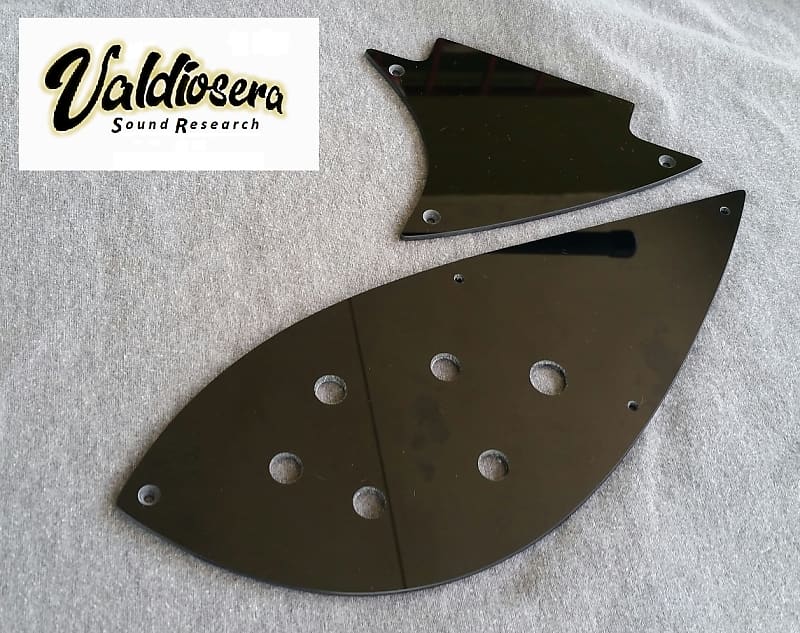 Hand made upper & lower pickguard set BLACK plexiglass to fit | Reverb