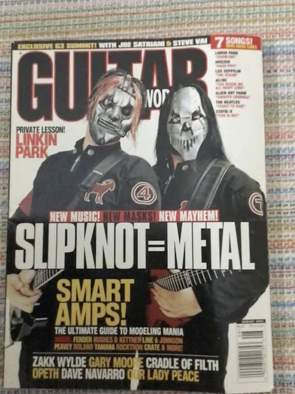 Guitar World Magazine Back Issue August 2001 - Slipknot | Reverb