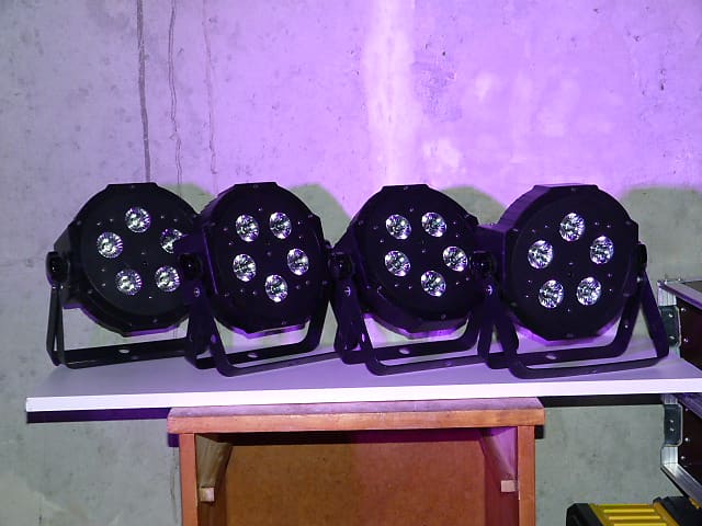Pack de 4 x ADJ Par Led Mega Tri Par Profile Plus - Noir | Reverb