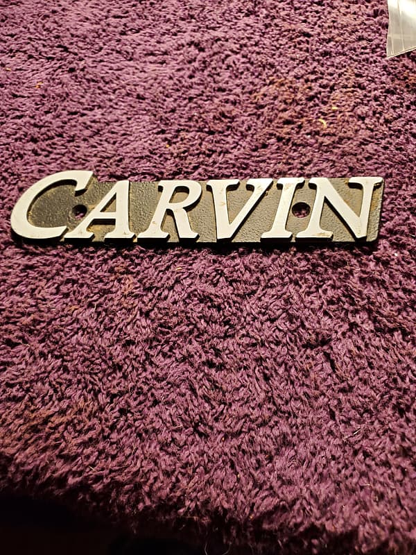 Carvin Logo 4" 1\2 Long 1970's Chrome | Reverb