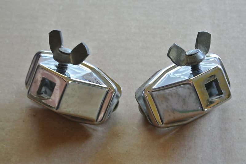 SET of (2) 1970's LUDWIG BASS DRUM SPUR BRACKETS for YOUR | Reverb