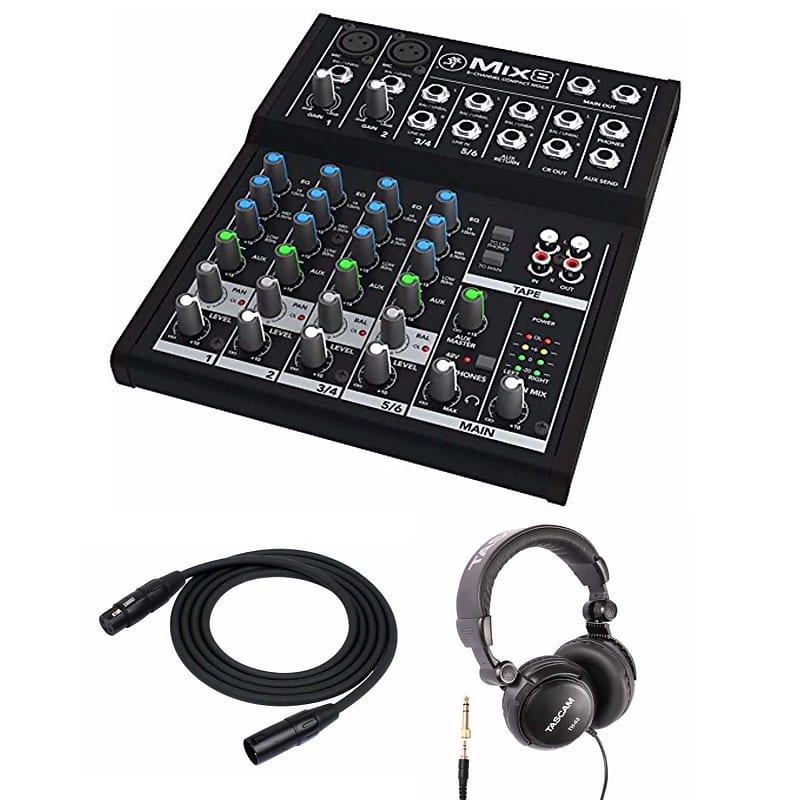 Mackie Mix8 8-channel Compact Mixer with Full Size Studio | Reverb