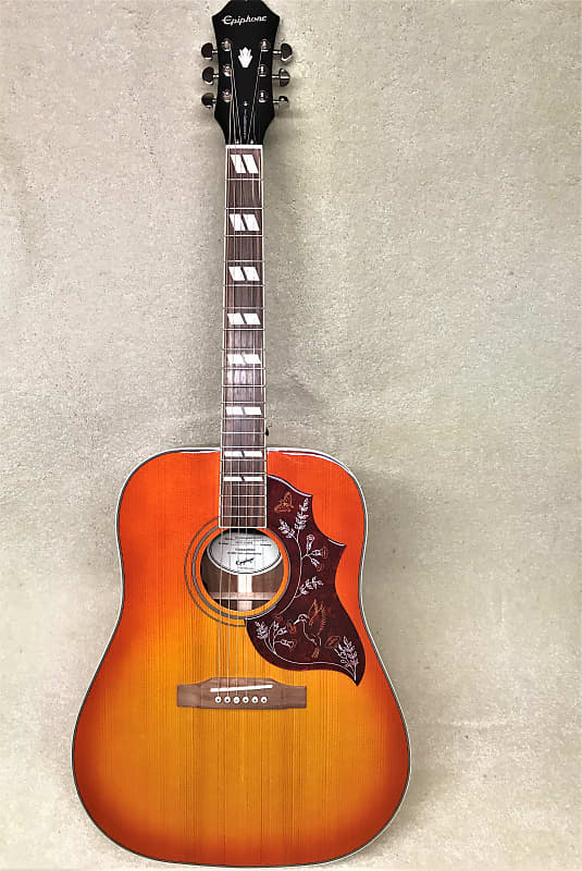 EPIPHONE HUMMINGBIRD PRO SUNBURST ACOUSTIC, ELECTRIC NEW! | Reverb