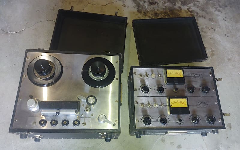 Ampex 351-2 , two preamps and transport all in portable cases | Reverb
