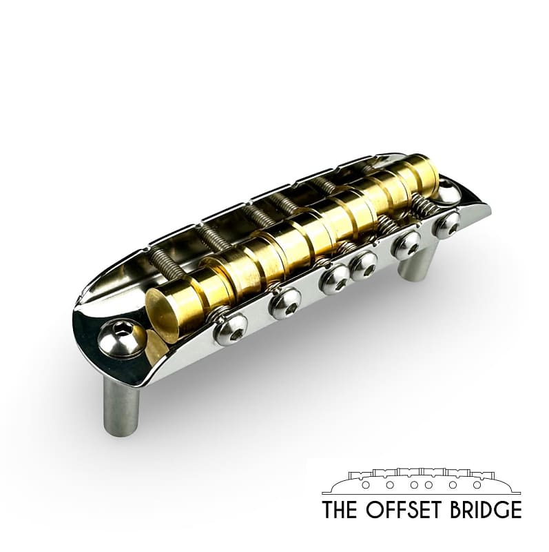 The Offset Bridge Classic ® - Stainless Steel with Brass | Reverb