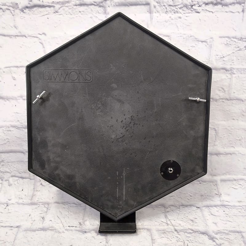 Vintage Simmons Octagon Electronic Drum Pad Bass Drum White | Reverb