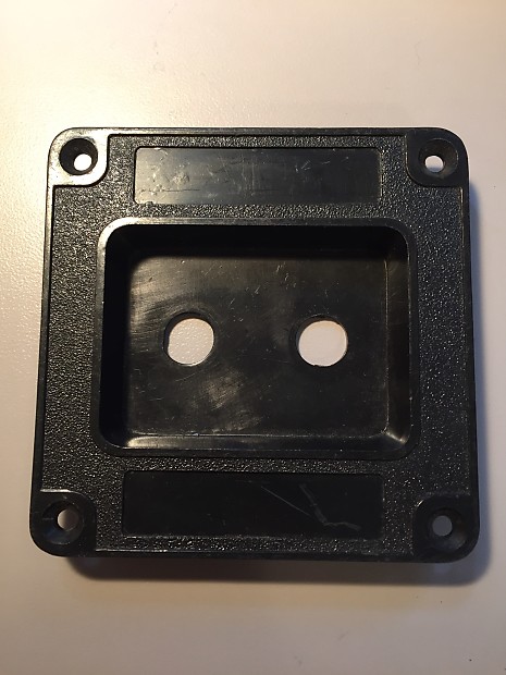 Mojotone Plastic Jack Plate (Double 1/4") Black for | Reverb