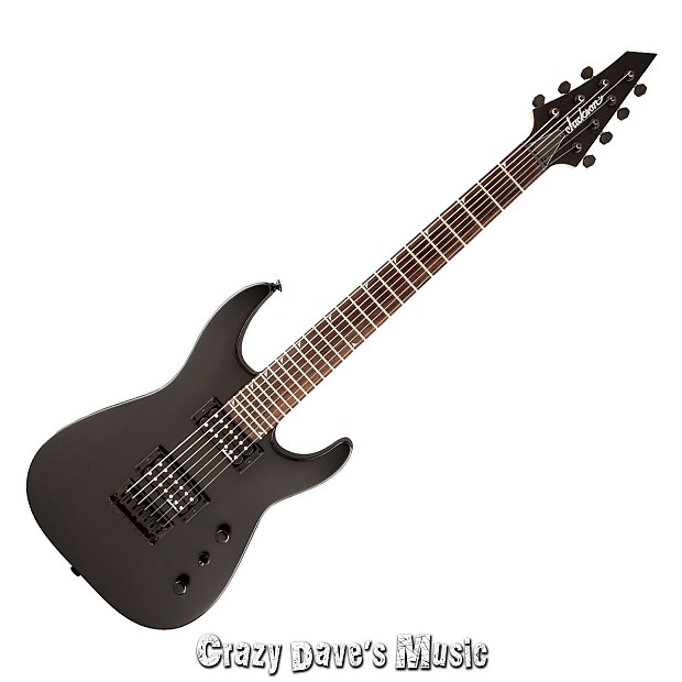 Jackson JS22-7 Dinky DKA Satin Black 7 String Electric | Reverb Canada