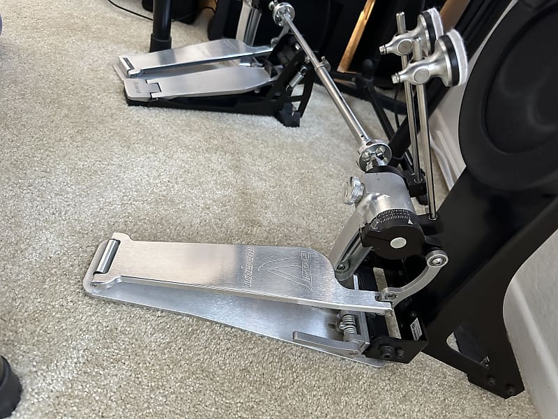 Trick Pro 1V Bigfoot Double Bass Drum Pedal - Silver | Reverb