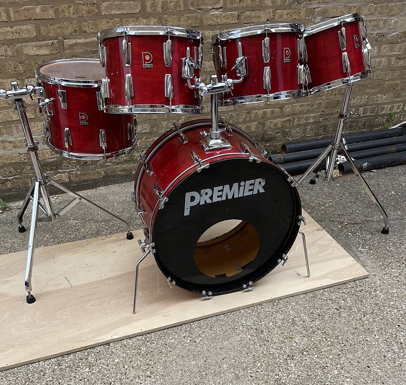 Used Premier Sound Wave 6pc Shell Pack, Transparent Red | Reverb