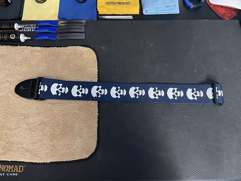 Yak Pak 2” Skull Guitar Strap (Navy) | Reverb