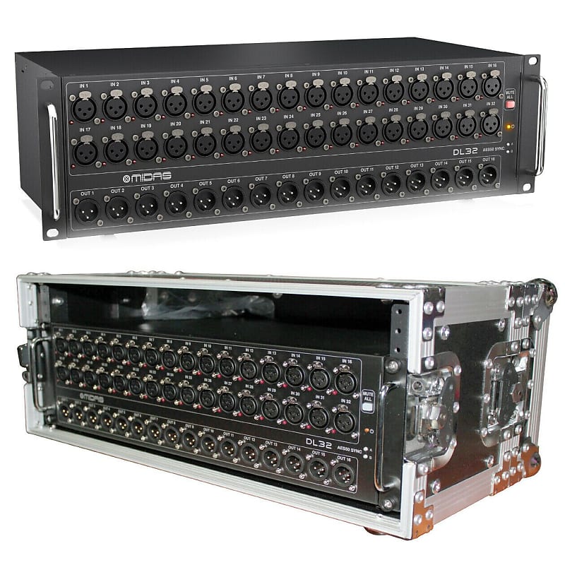 Midas DL32 32-Input / 16-Output Stage Box with 32 Midas Mic | Reverb