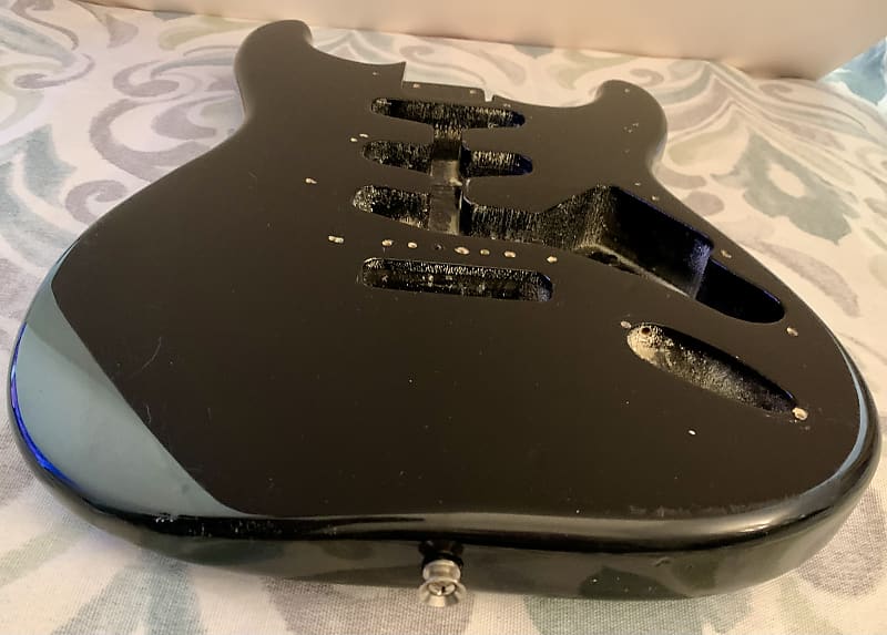 Squier Affinity Strat Guitar Body (2001) Black- by Fender | Reverb