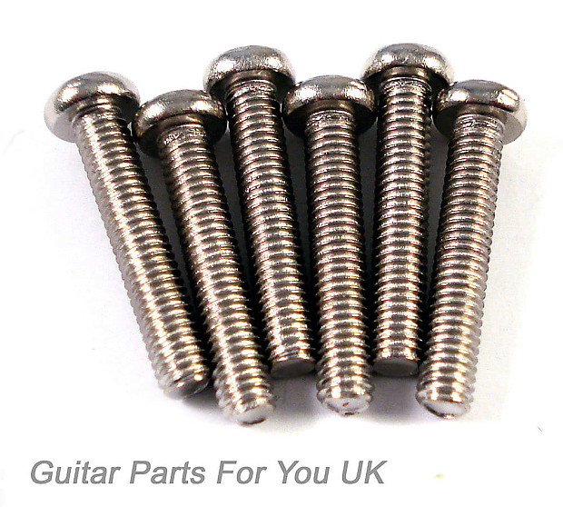 Chrome Electric Guitar Bridge Saddle Screws Pack Of 6 St Tl | Reverb